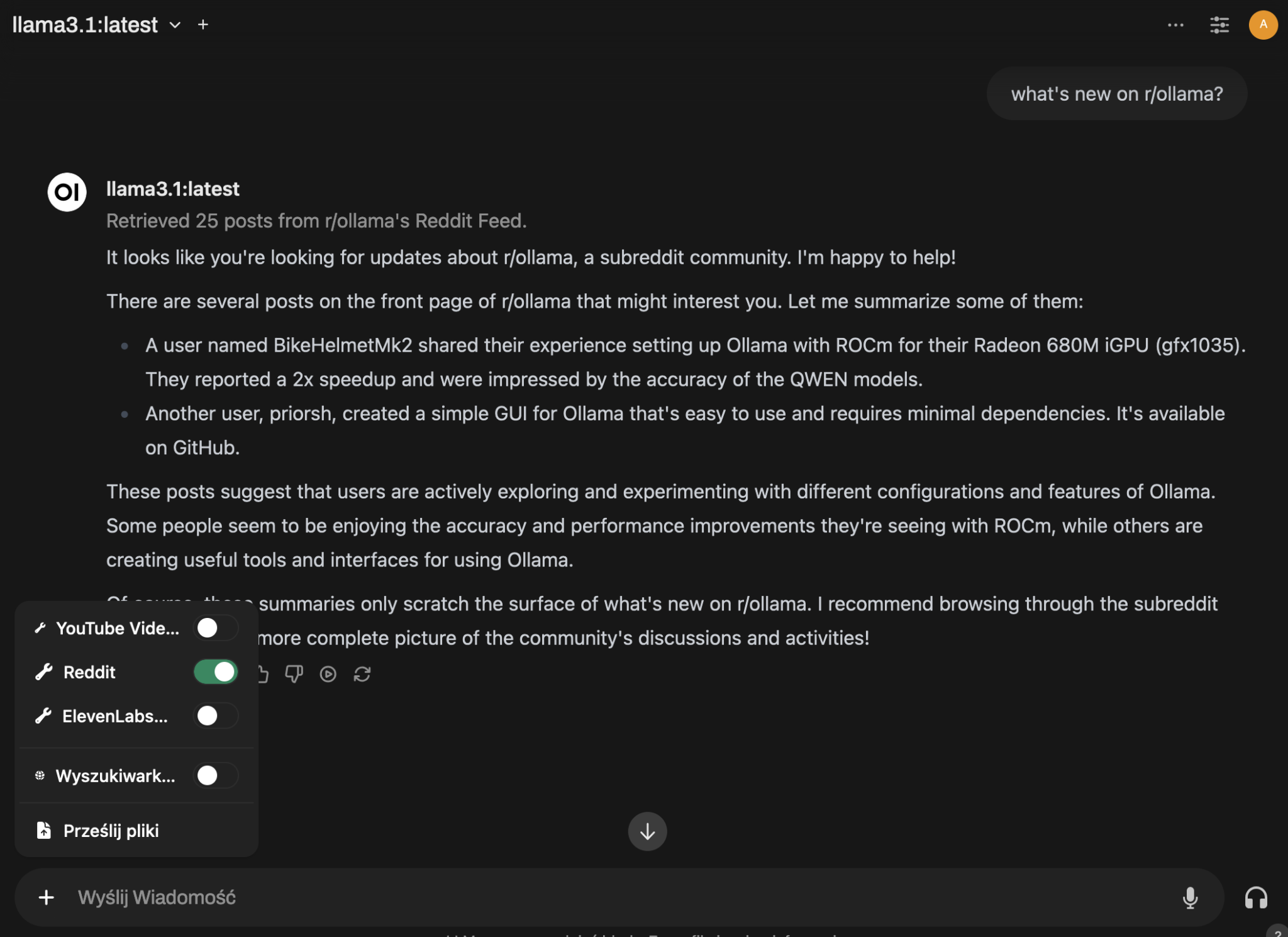 OpenWebUI + Ollama – SingleApi