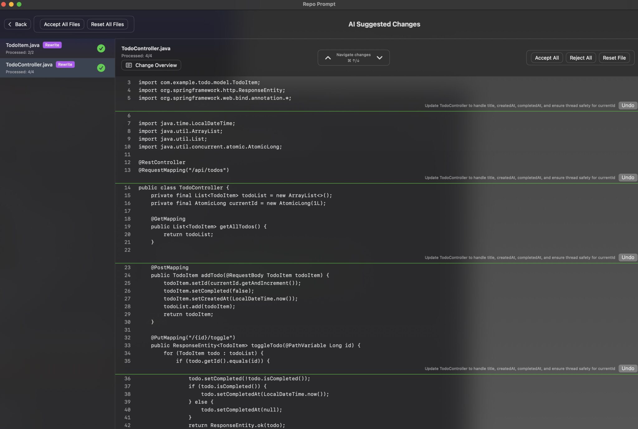 Repo Prompt – SingleApi